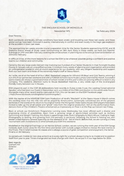 Latest News – The English School of Mongolia